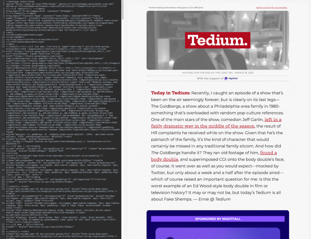 My First Ad: Email Advertising in Tedium by Ernie Smith - Paved Blog
