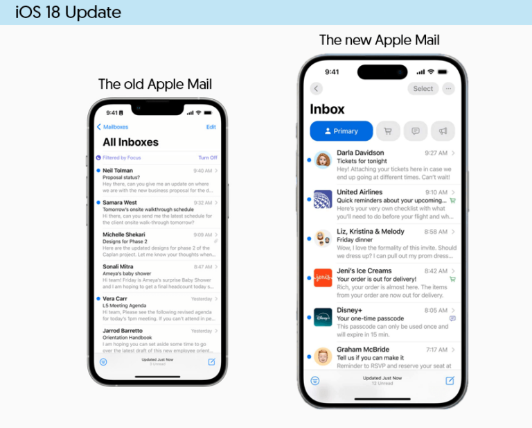 Categorized Mail: What's New with Apple Mail iOS 18.2 - 18.4 - Paved Blog