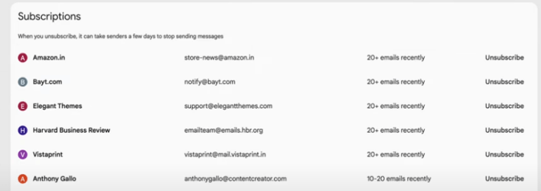 Declutter Your Gmail with the New "Manage Subscriptions" Tool - Paved Blog